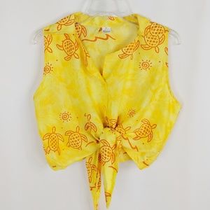 Rima | Tops | Rare Vintage Rima Beach Turtles Croptop | Poshmark